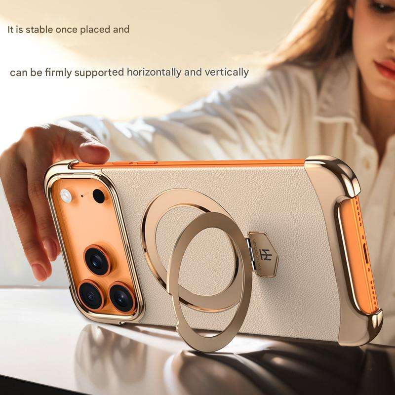 Premium MagSafe Case with Built-in Metal Ring Stand – Folding Magnetic ...