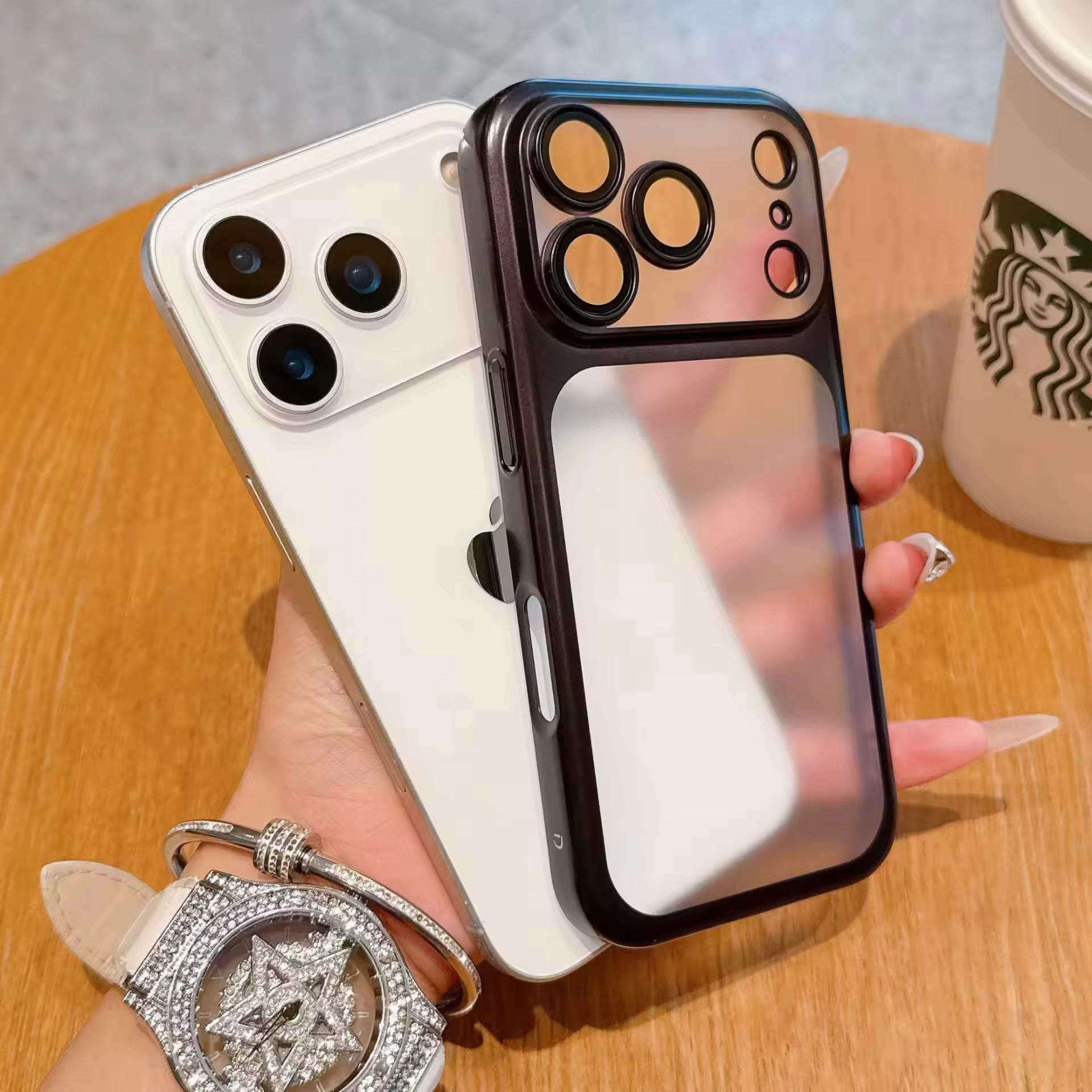 Luxury Electroplated Frame Fingerprint-Resistant Frosted Case for iPho ...