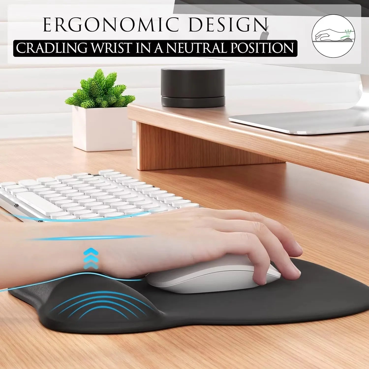 Gel Wrist Rest Mouse Pad with Non-Slip Base – Luxury.com.bd